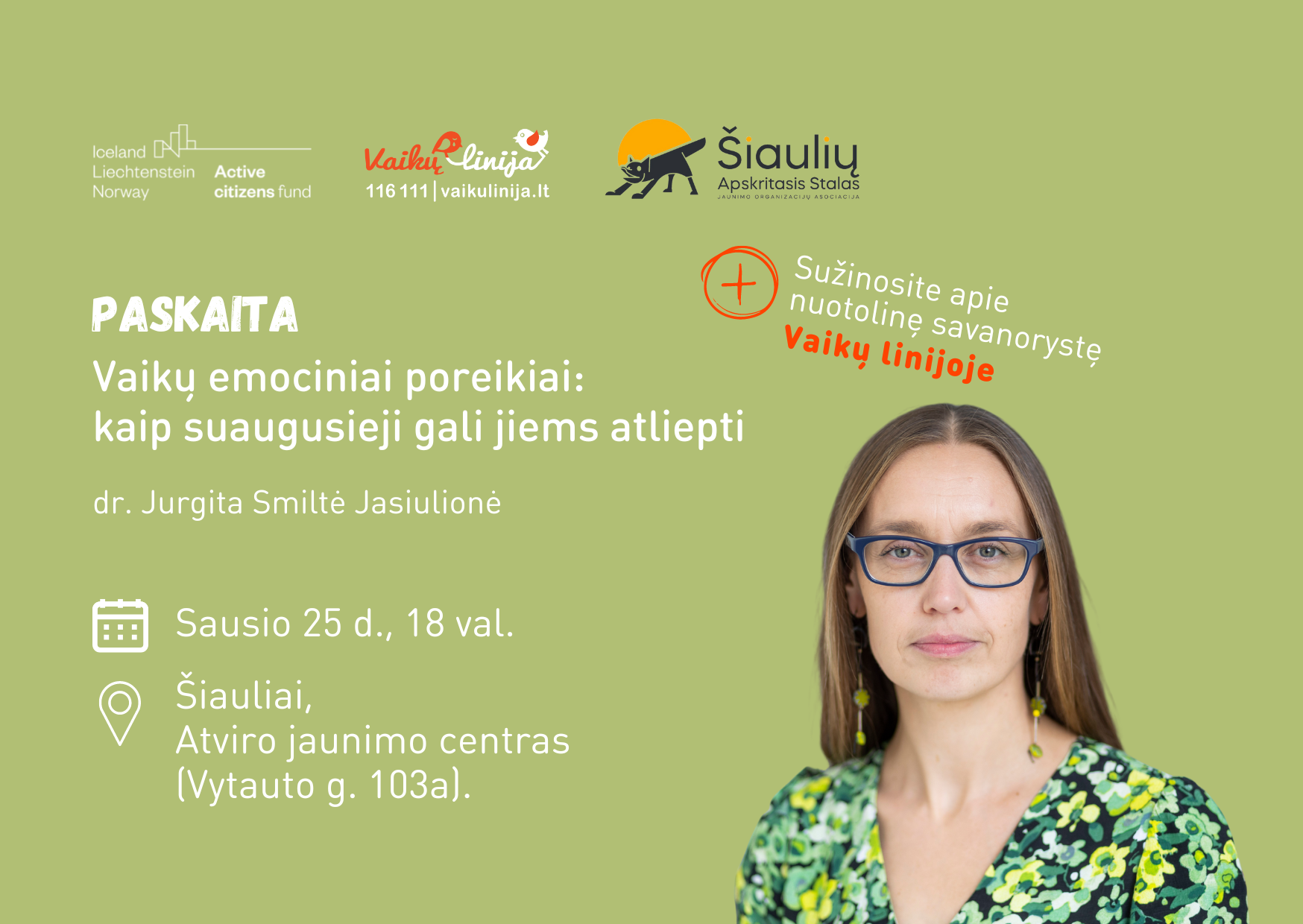 ŠIAULIAI - „Vaikų linija“ kviečia jungtis teikiant emocinę pagalbą vaikams