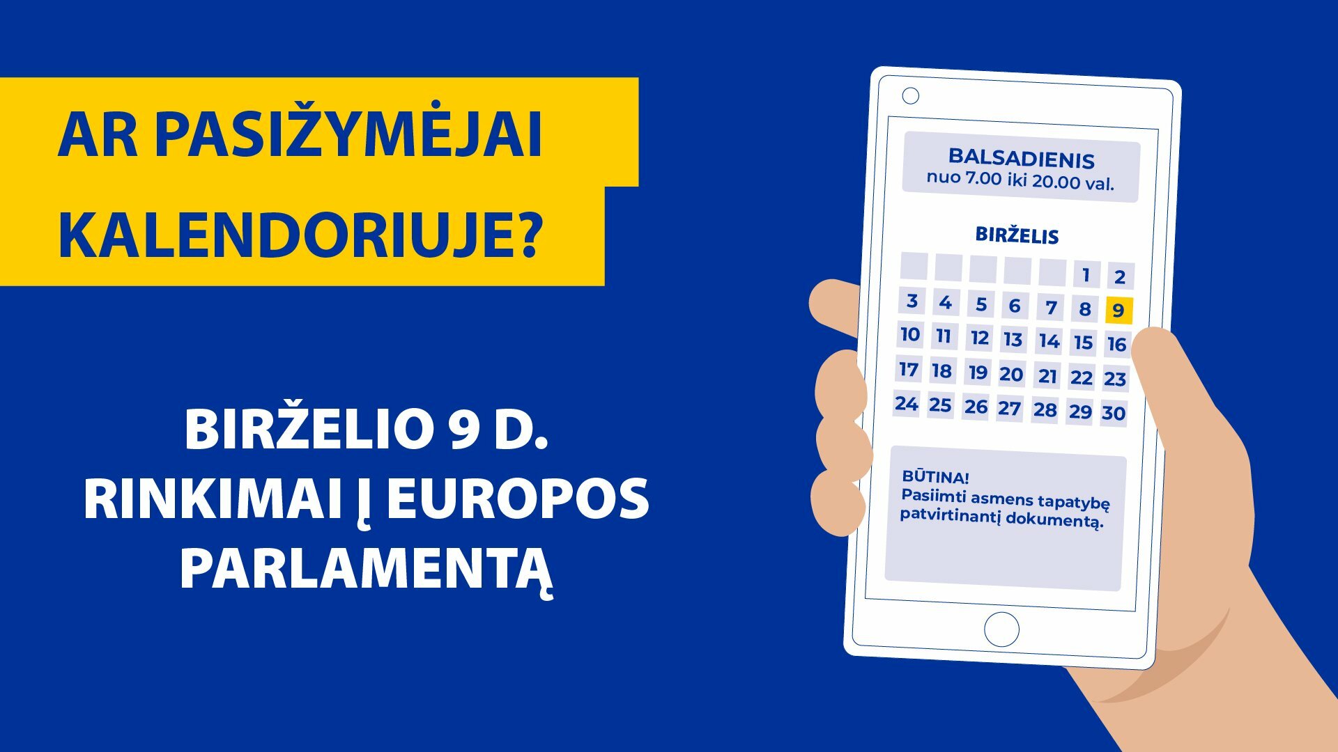 ŠIAULIAI - Kada ir kur balsuoti rinkimuose į Europos Parlamentą