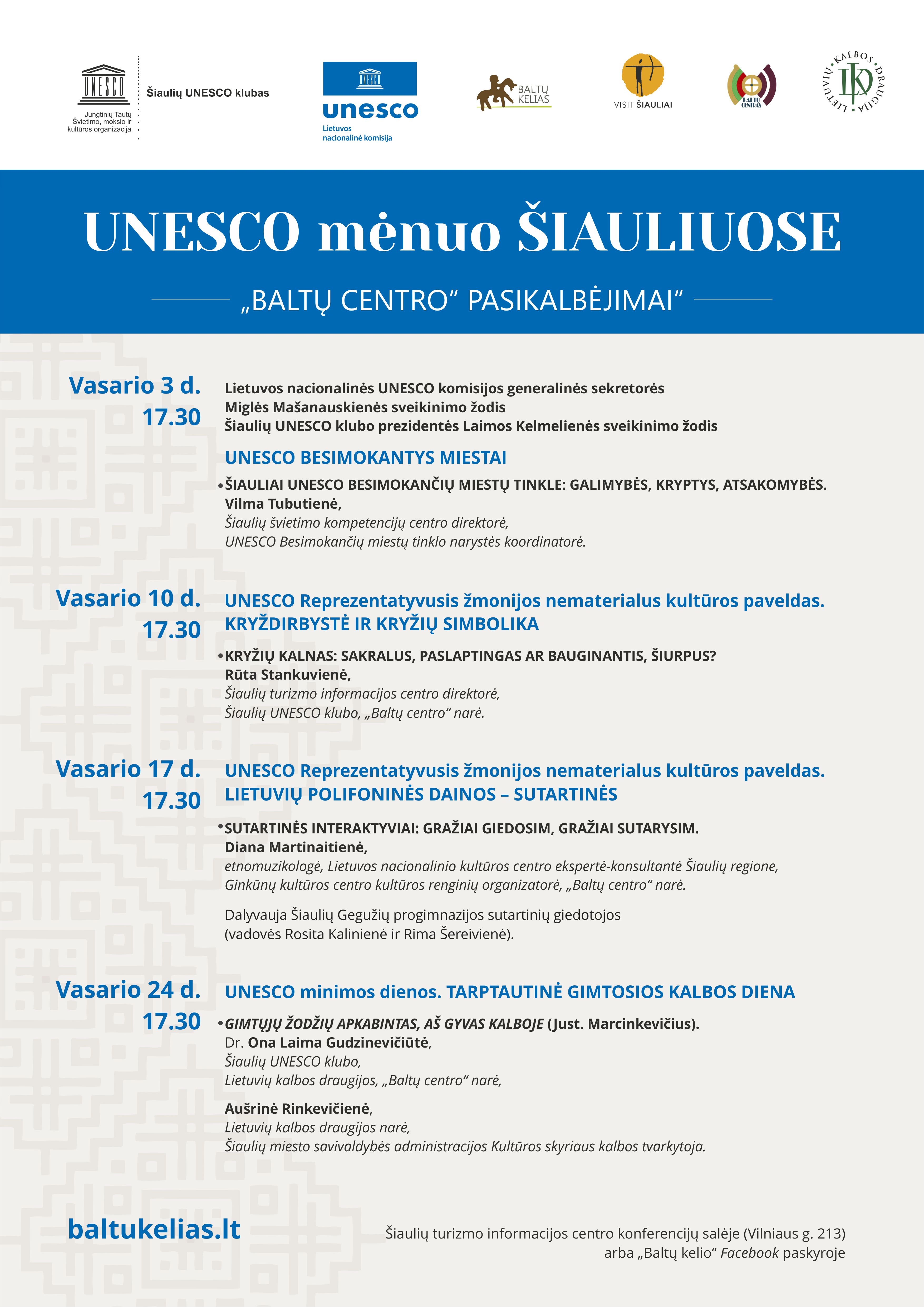 ŠIAULIAI - UNESCO mėnuo Šiauliuose
