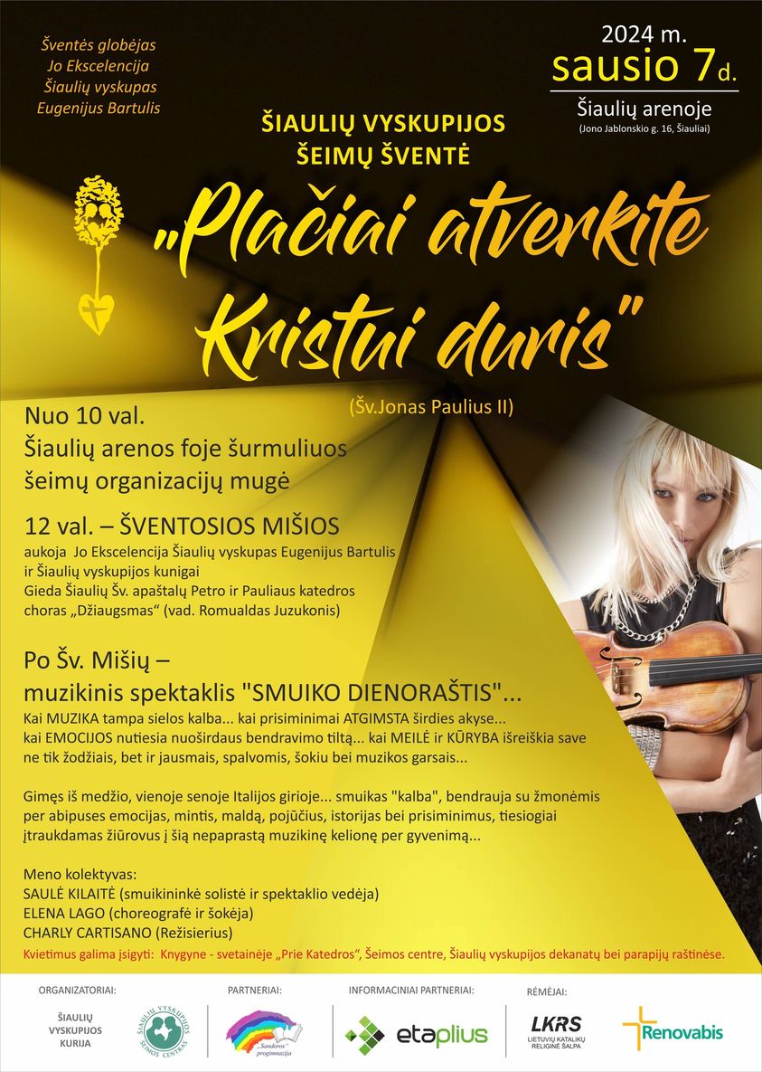 ŠIAULIAI - Išskirtinis renginys sekmadienį kviečia miesto ir krašto šeimas